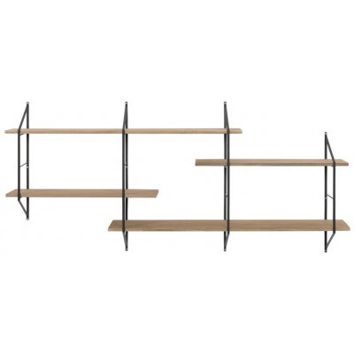 Anaheim vegghylle 4 hyller - Tre/sort - 1295,- - Vegghyller - Trendrom.no