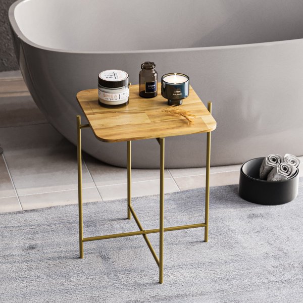 Vela 5 sidebord - Gull/beige - 1495,- - Lampebord - Trendrom.no