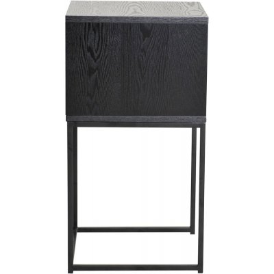 Domino nattbord med hylle - Sort ask finer - 3595,- - Nattbord ...